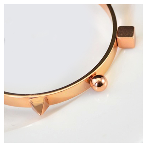 Rose Gold Metal Stud Studded Bangle Cuff - Cube, Pyramid Triangle, Ball ...