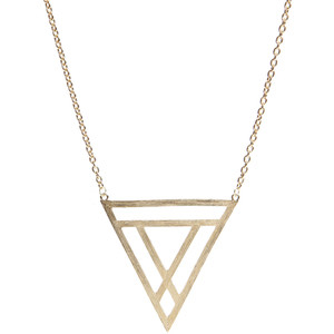 Bold Triangle Metal Gold Necklace on Luulla
