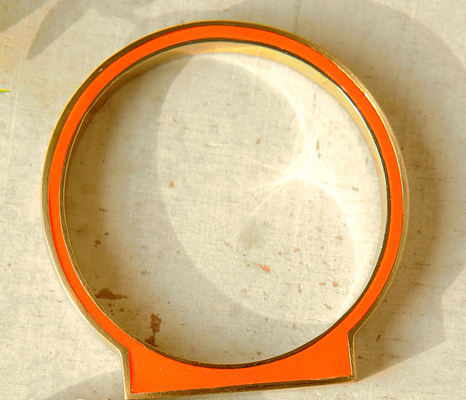 Metal Rubber Bracelet Bangle - Orange Neon on Luulla