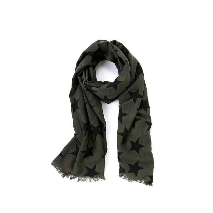 Large Star Scarf - Army Green on Luulla