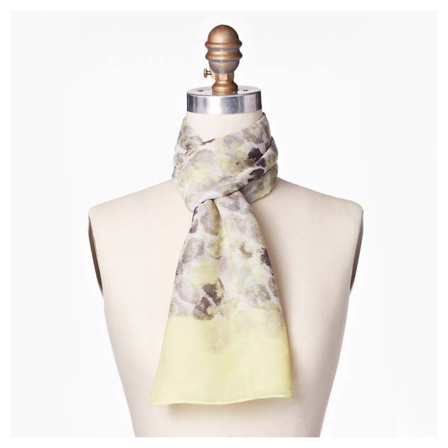 Stamp Dot Scarf - Yellow on Luulla